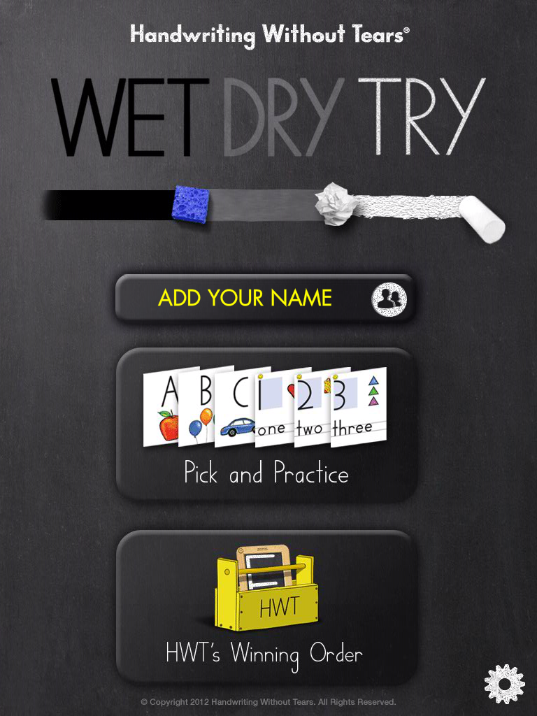 Wet Dry Try App from Handwriting Without Tears | OT's with Apps ...