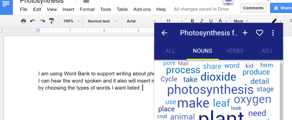 Word Bank for Google Chrome | OT's with Apps & Technology